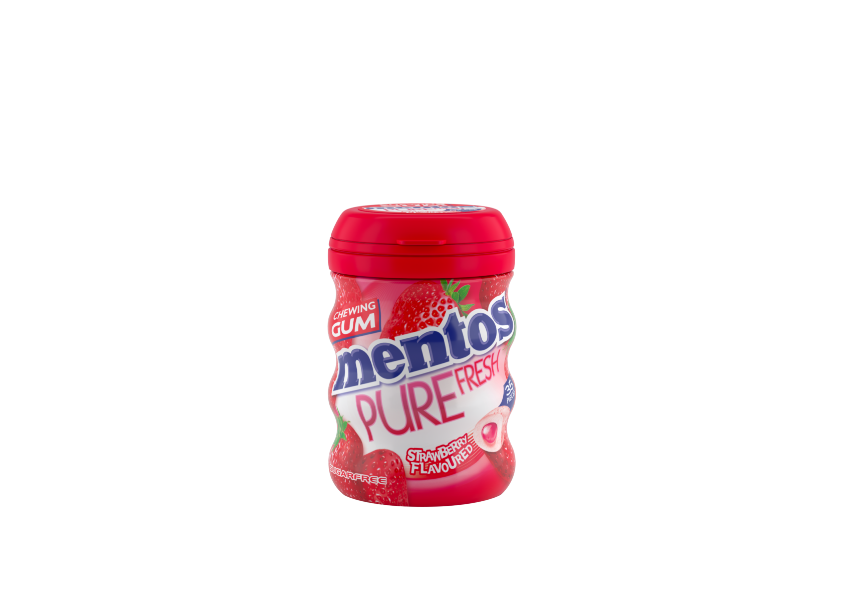 MENTOS PURE FRESH GUMS STRAWBERRY GUM 35P - 61.25G - Grays Home Deliveries